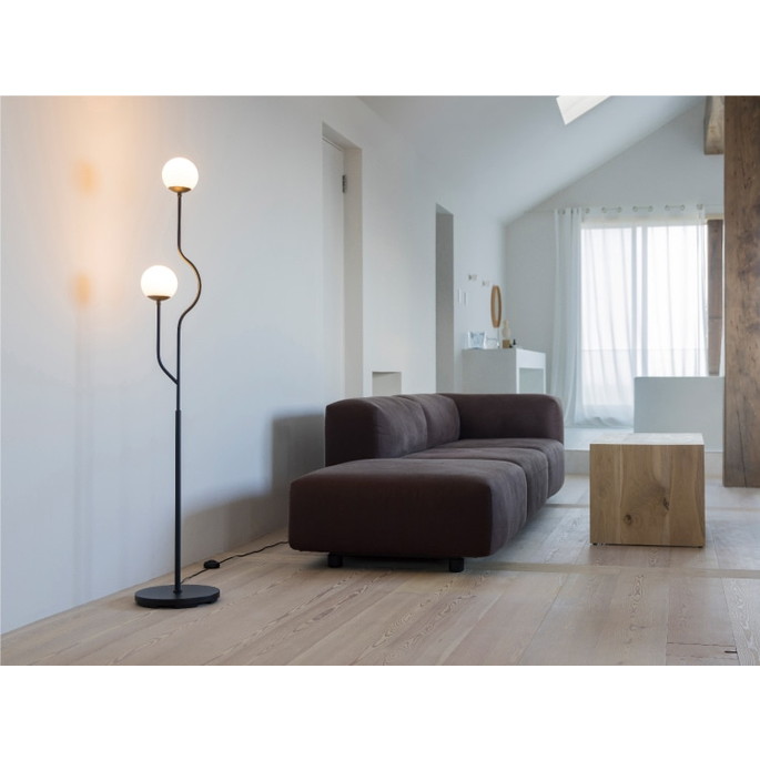 シュマン フロアライト（LED電球付き） INTERFORM Chemin 照明 ライト 照明器具 LT-4458 インターフォルムシャープ モダン シンプル デザイナーズ家具・デザイン家具 ...